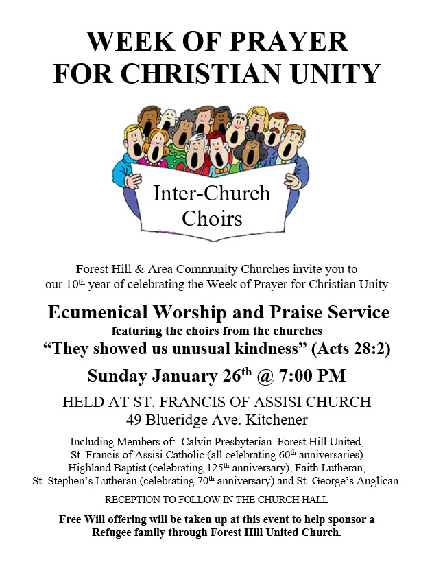 Ecumenical Service 2020 poster – St. Francis of Assisi Parish