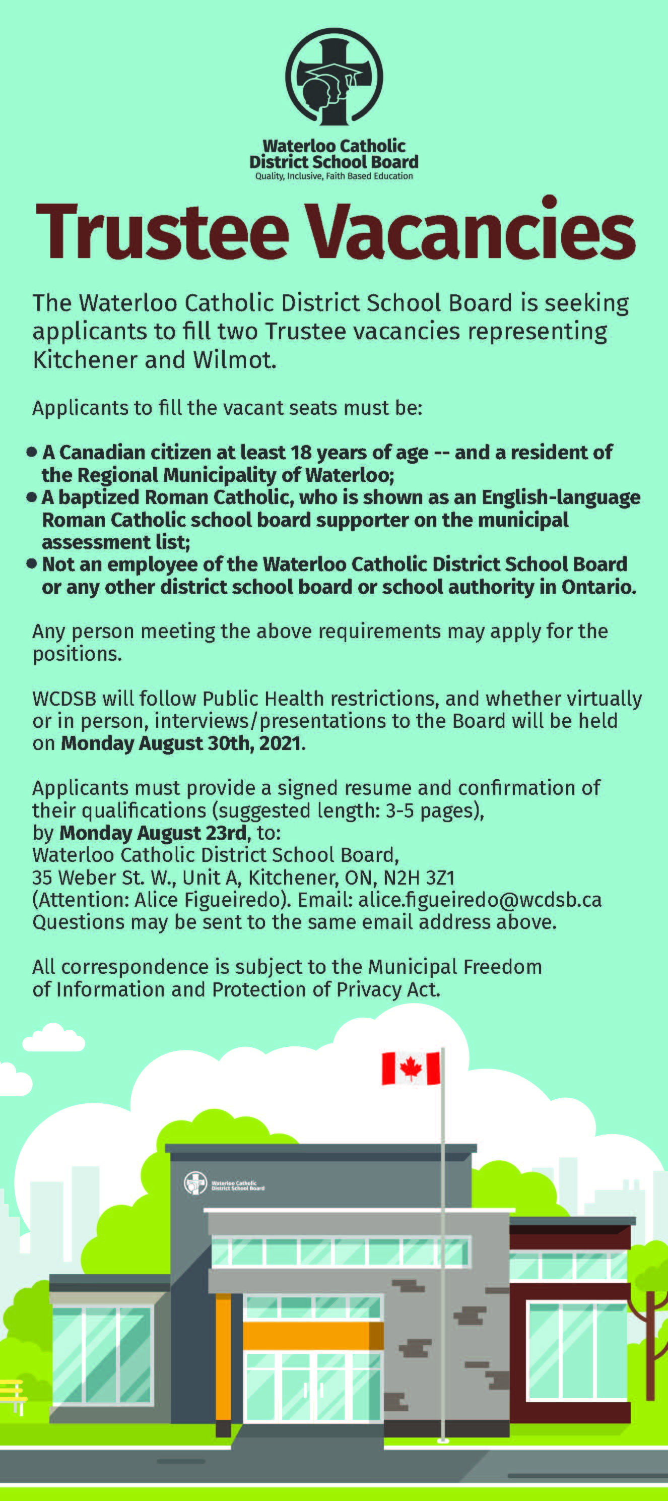 School Board Trustee Vacancies – St. Francis of Assisi Parish
