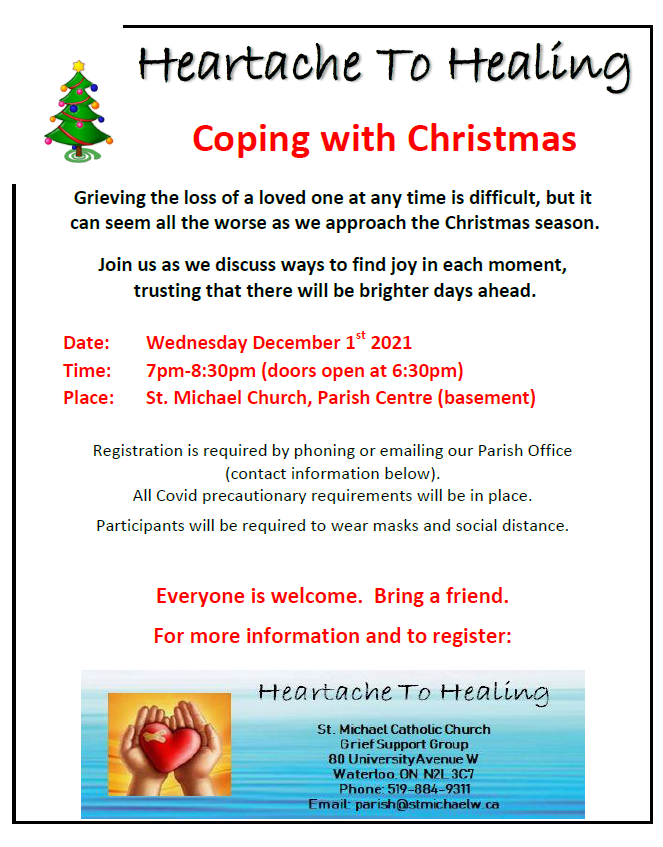 Heartache to Healing – Coping with Christmas – St. Francis of Assisi Parish