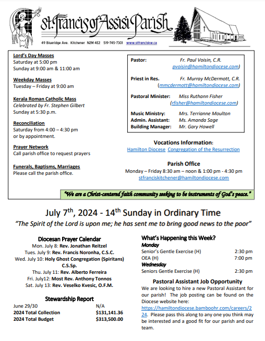 St. Francis of Assisi Parish – We are a Christ-centred faith community ...